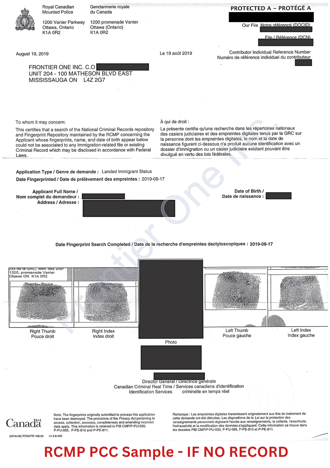 Canadian Police Clearance in Australia | Frontier One